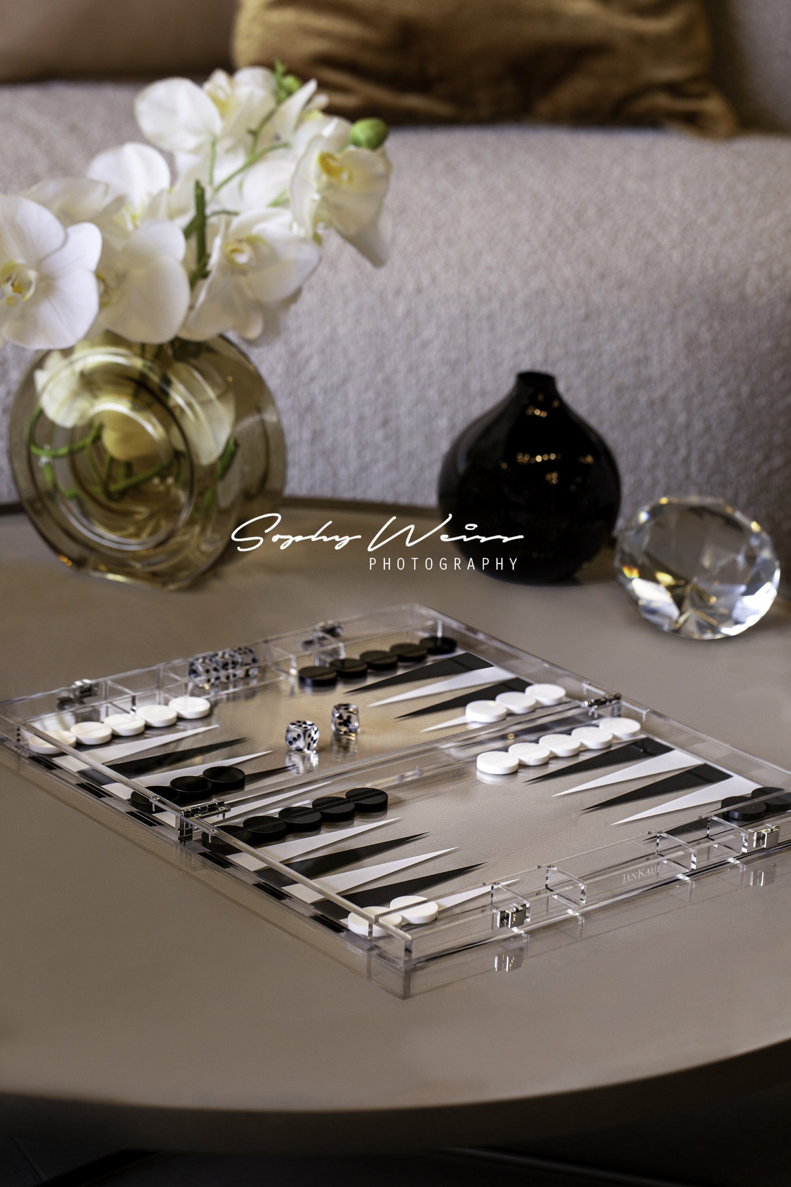 Backgammon Luxury Acrylic Board Game Chess Ornament - Etsy