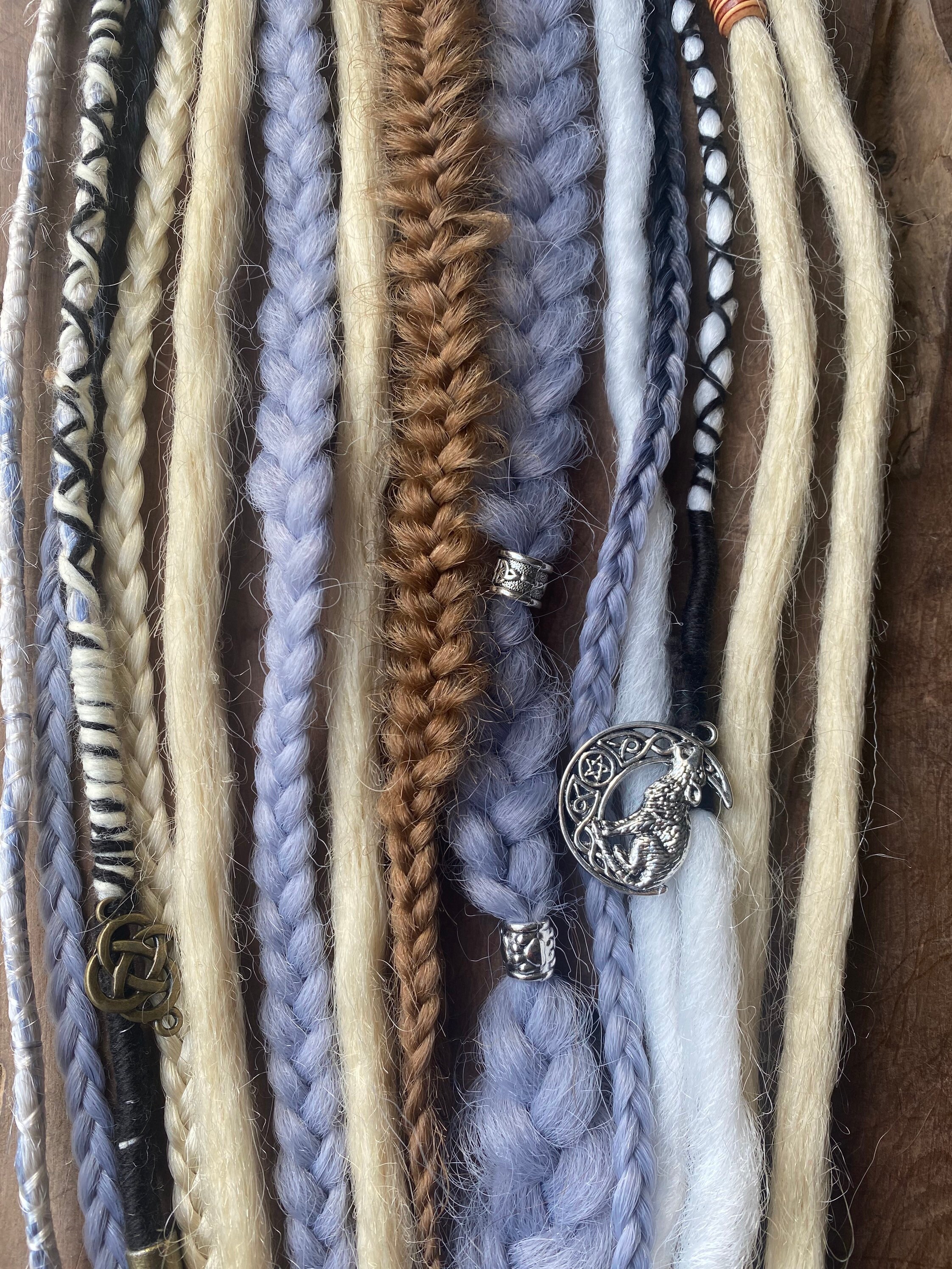 Viking Dreads & Braids Nordic Blondes Silvers Greys - Etsy UK
