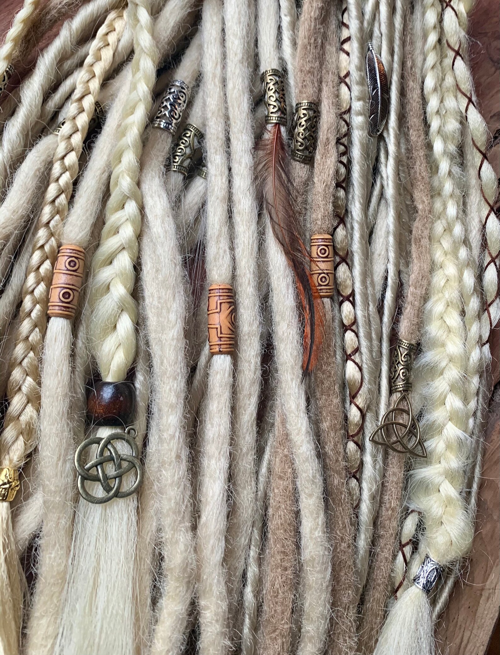Viking Blonde Dreads and Braids| Synthetic Blonde Dreadlocks | Viking ...