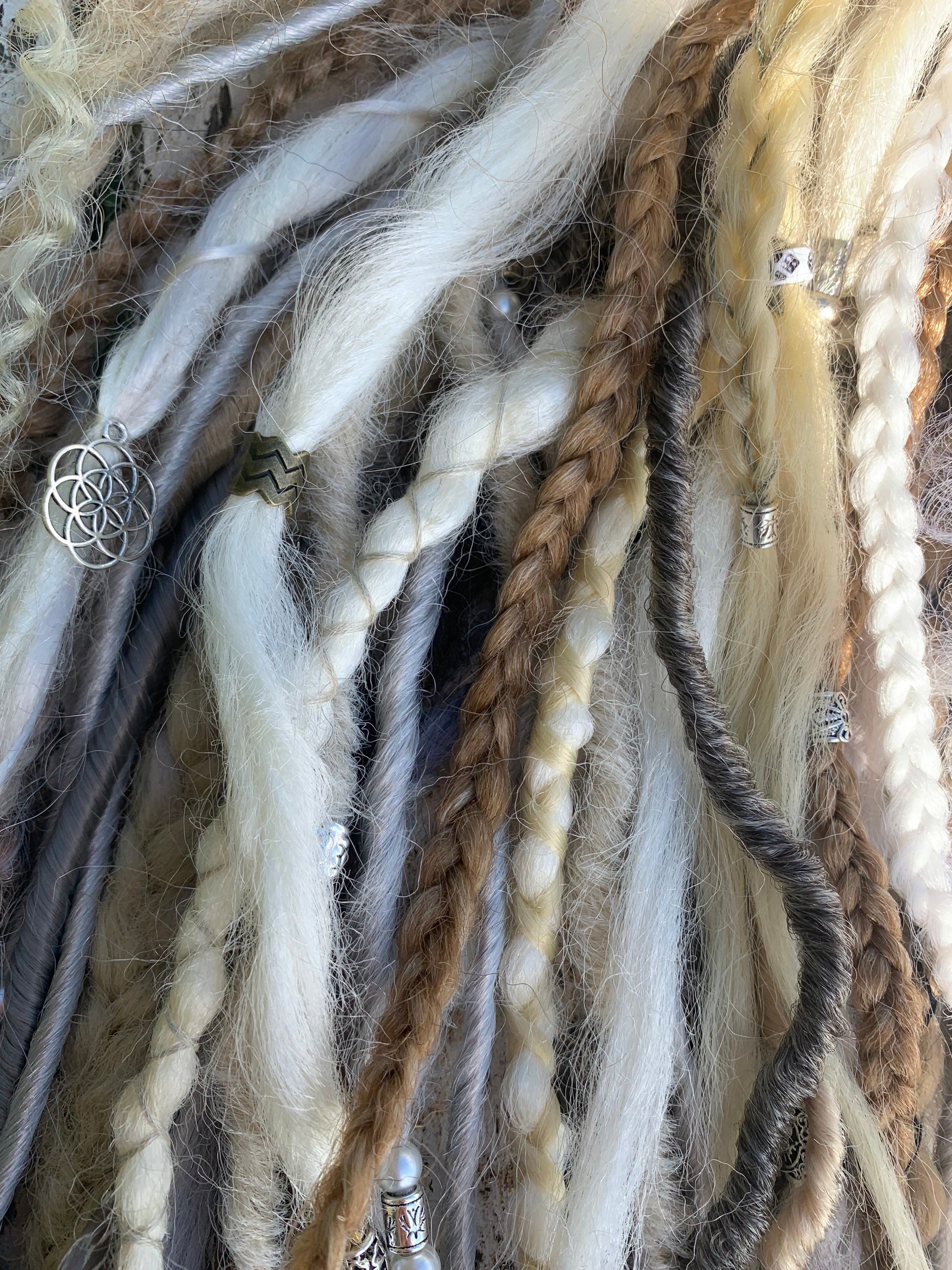 Viking Dreads and Braids Mix Single Ended Wild Blondes - Etsy UK
