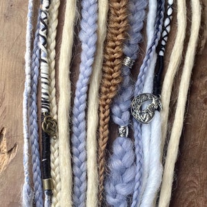 Viking Dreads & Braids Nordic Blondes Silvers Greys - Etsy UK