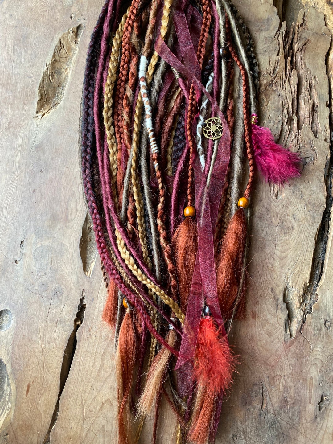 Red Copper Dreadlocks Clip-in: Celtic Viking Festival Hair - Etsy