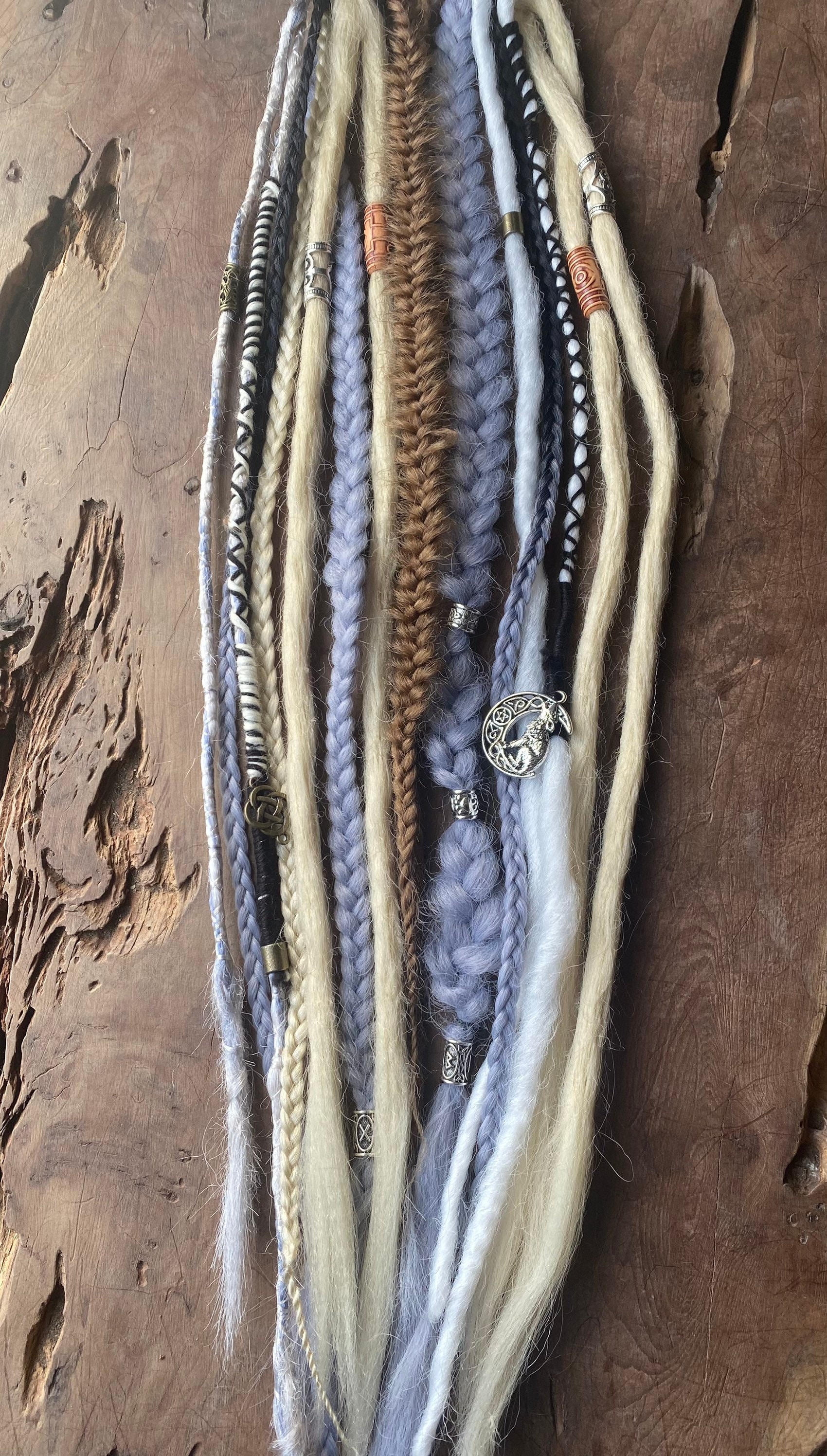 Viking Dreads & Braids Nordic Blondes Silvers Greys - Etsy UK