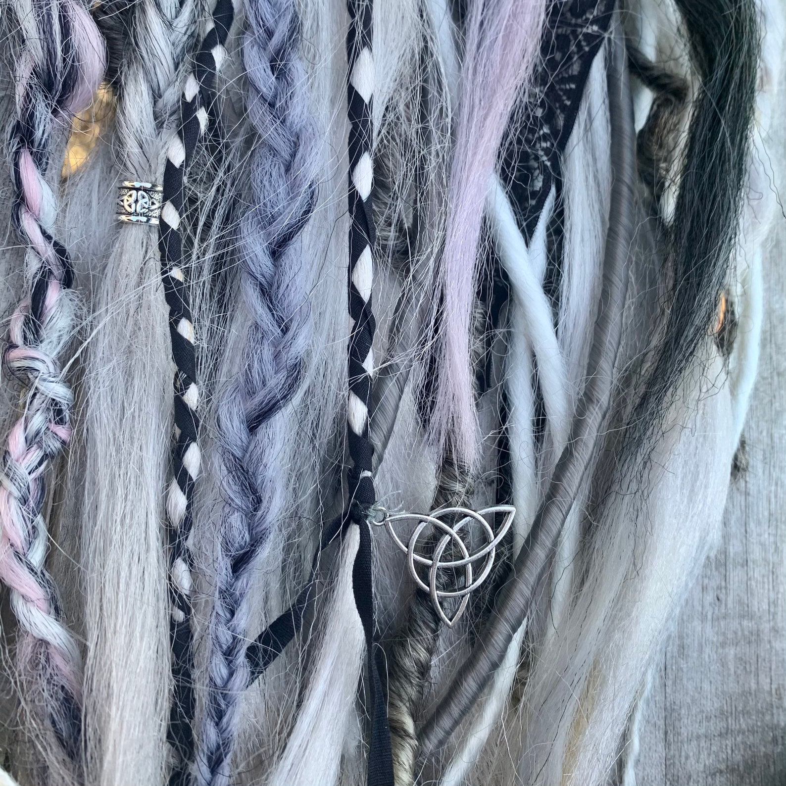 Celtic Dreads in Greys Blondes and Silvers Wild Hair Wraps | Etsy