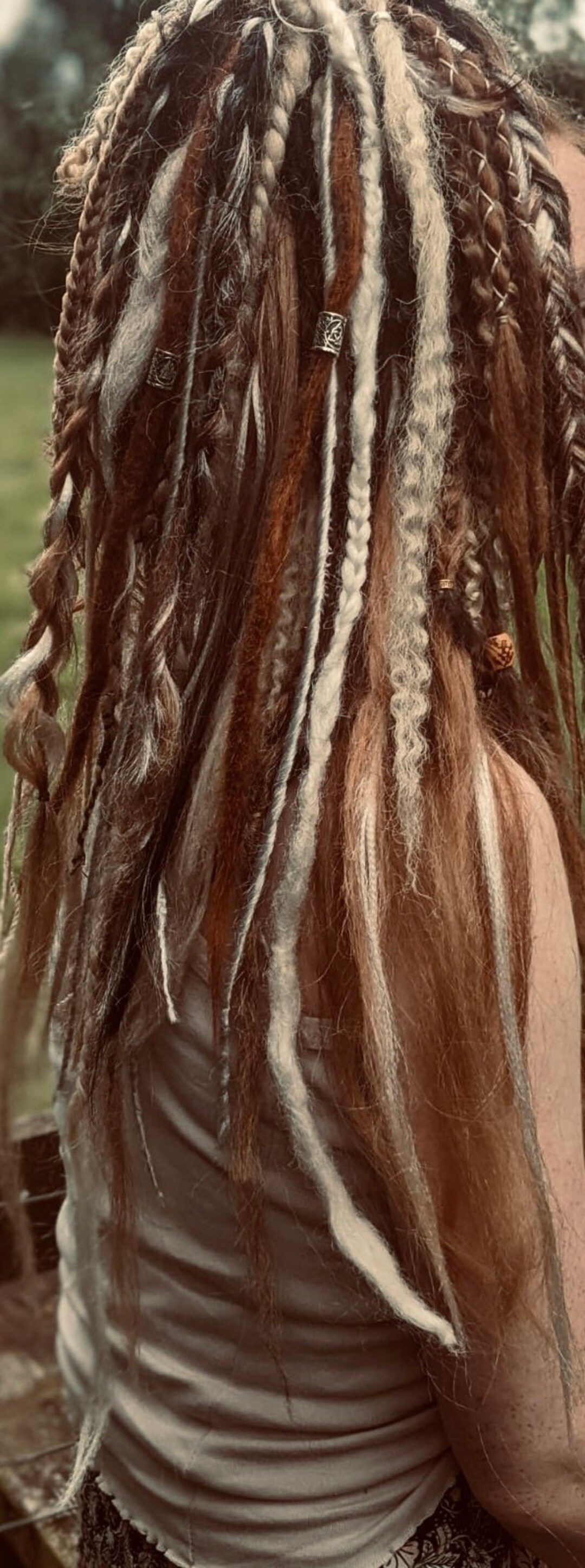 Brown Synthetic Dreads and Braids/ Clip in Dreadlocks | Clip in Brown ...