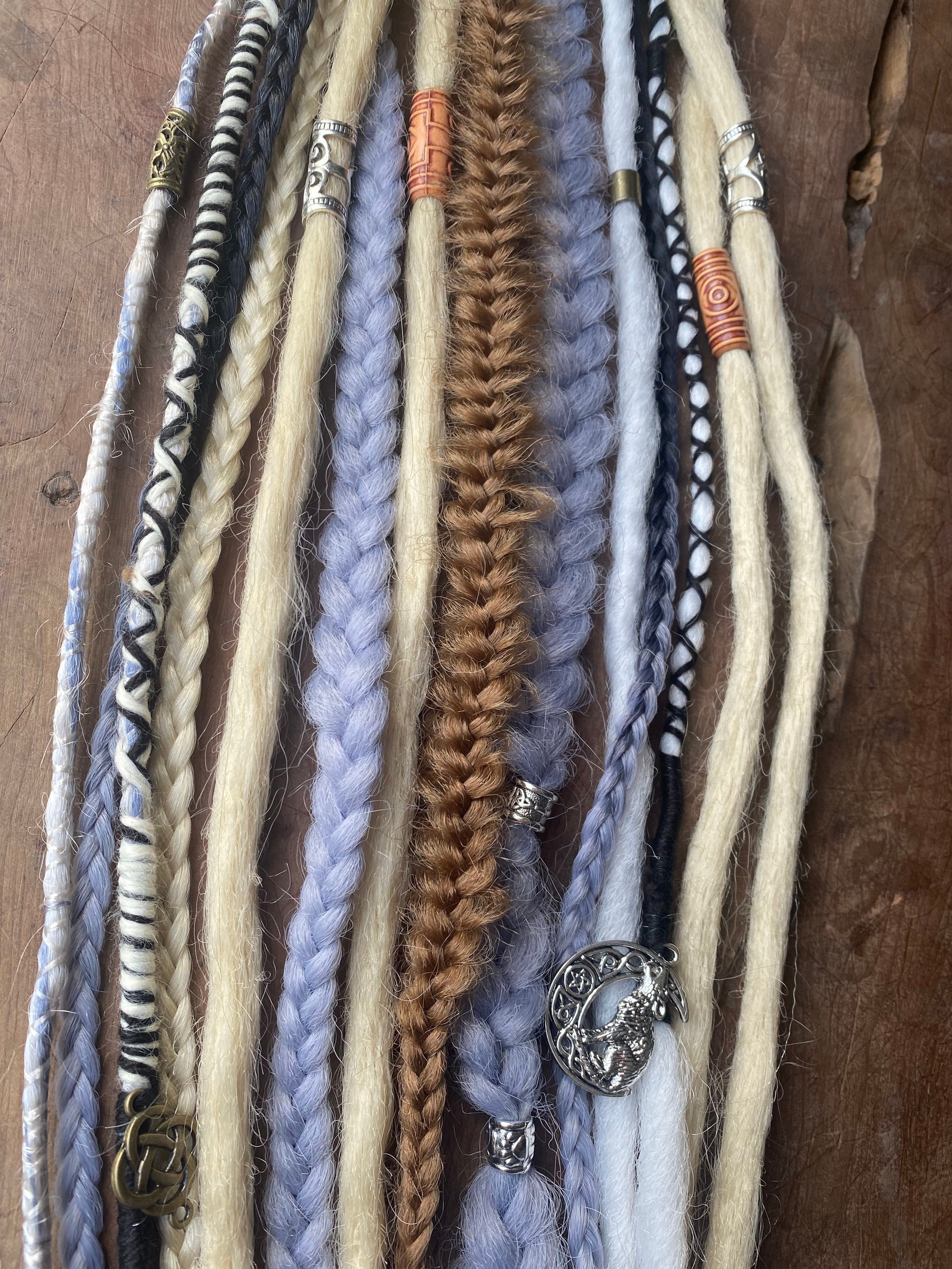 Viking Dreads & Braids Nordic Blondes Silvers Greys - Etsy UK