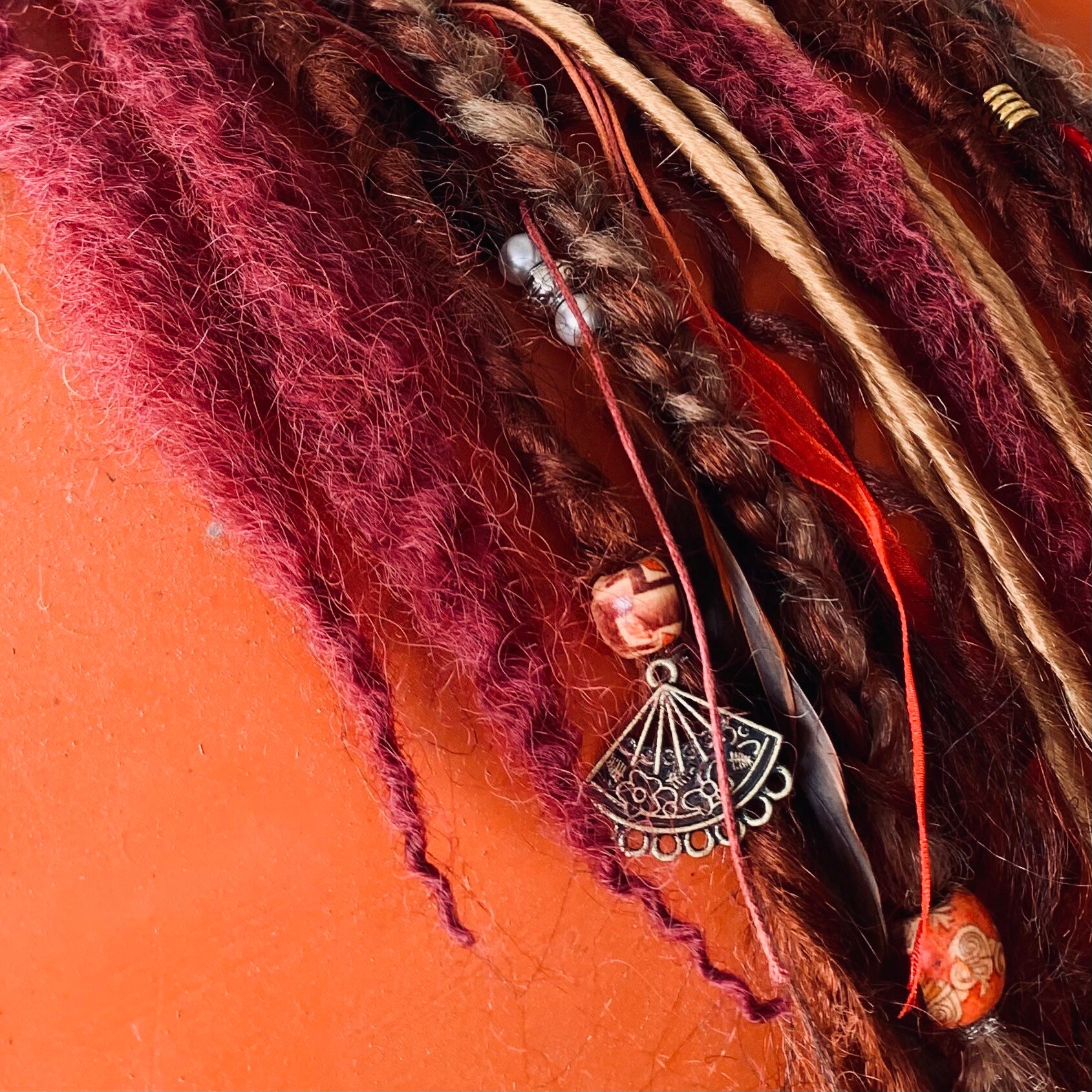 Red Dreads and Braids Mix Rustic Single Ended Copper - Etsy