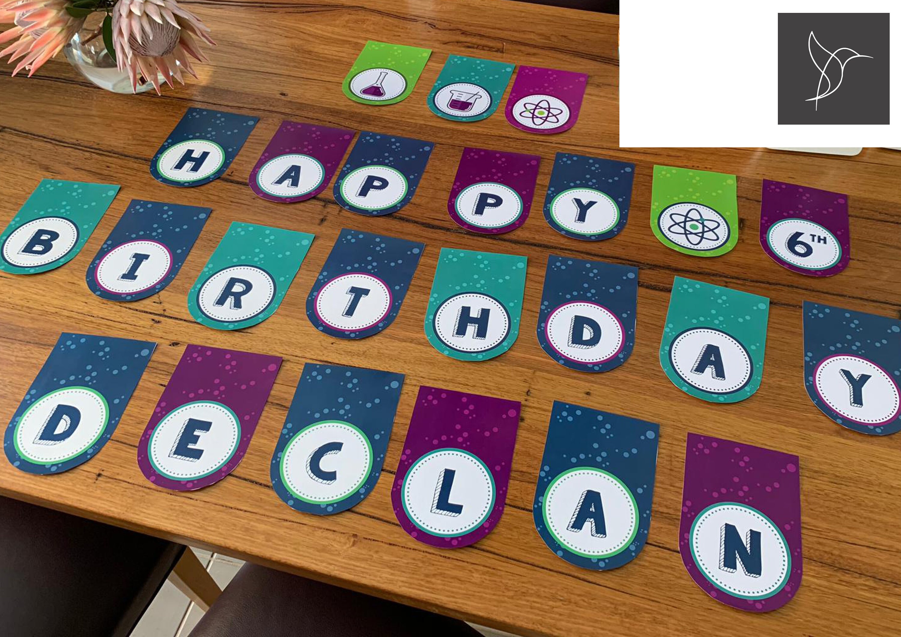 Science Birthday Bunting, Science Party Project, Science Printable ...