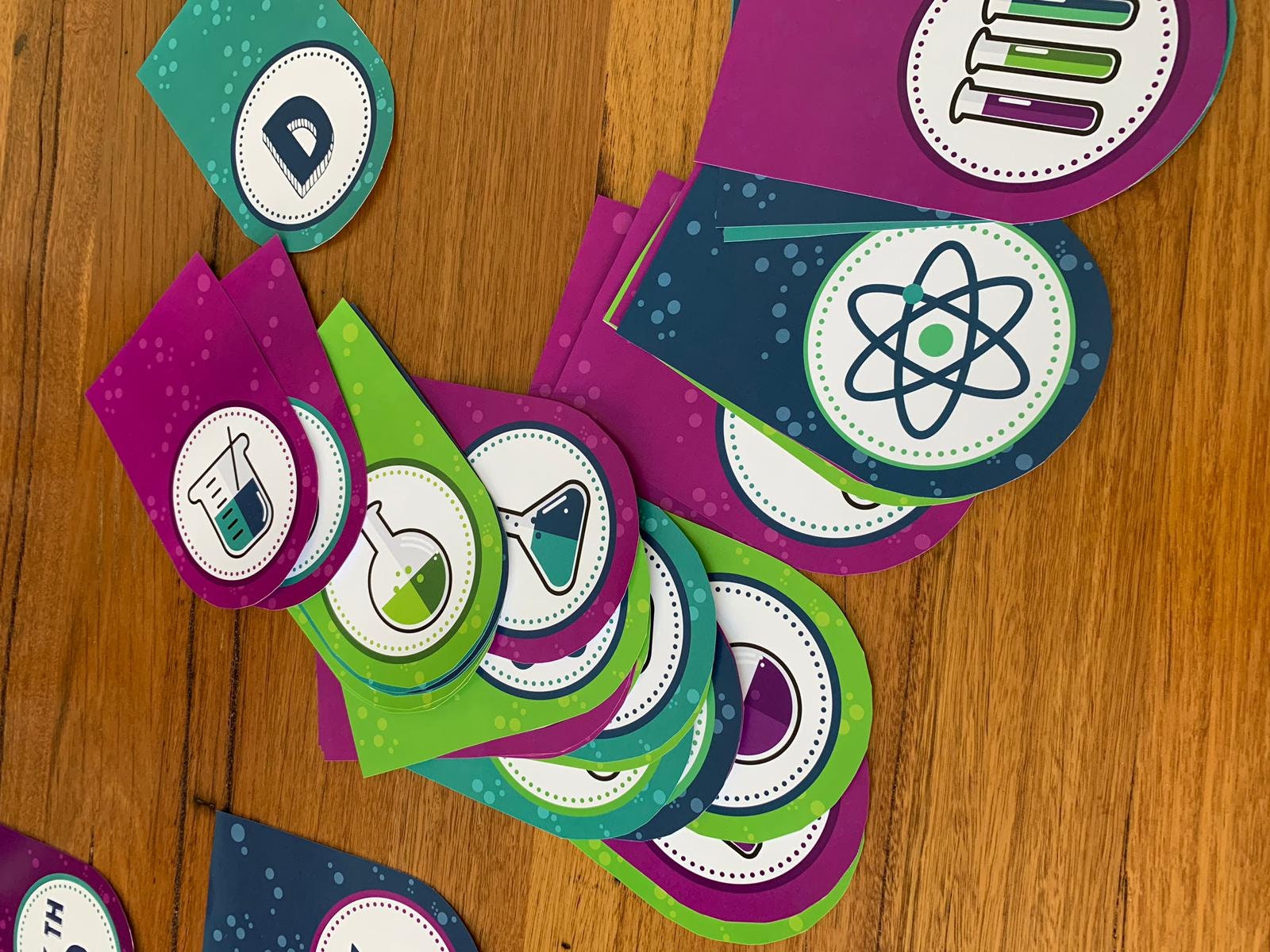 Science Birthday Bunting, Science Party Project, Science Printable ...