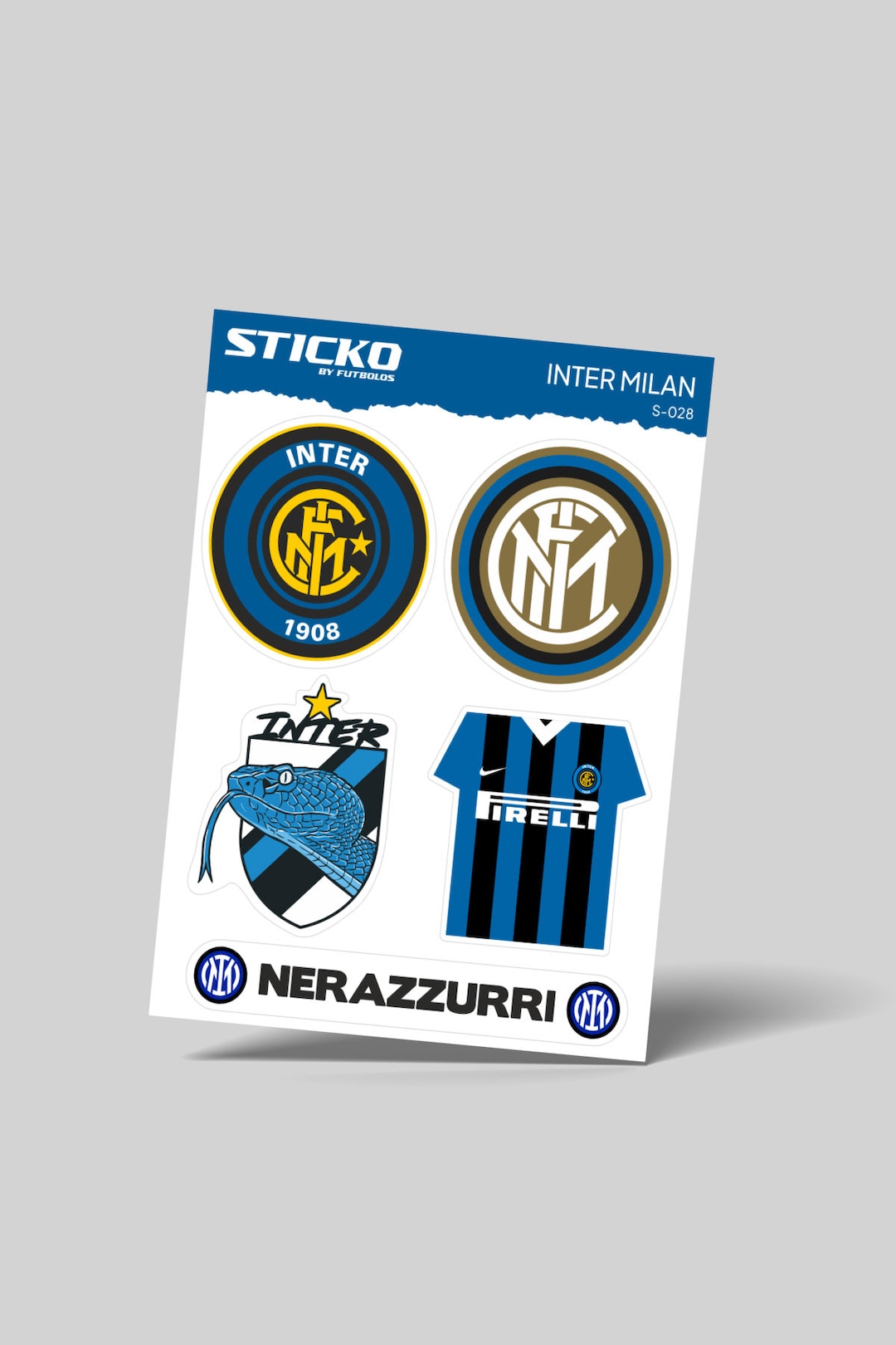 Inter Milan Sticker Set Football Fan's Collectible Decals Quality ...