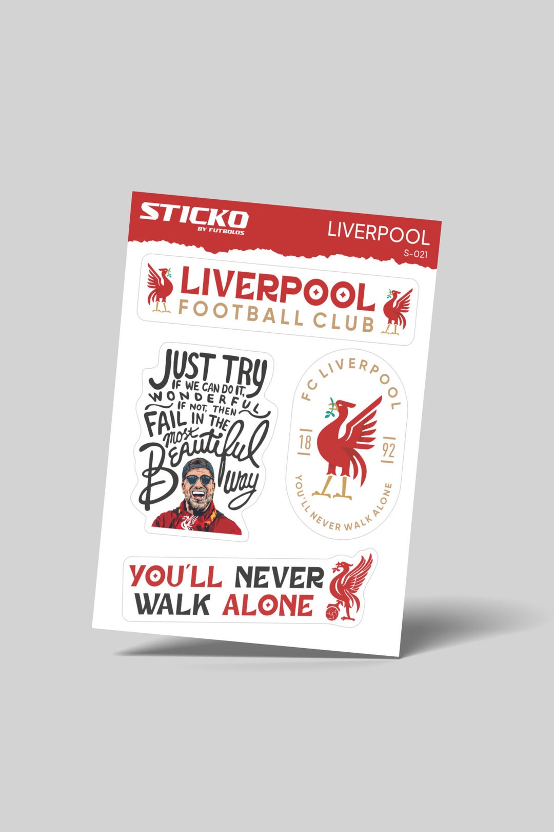 Liverpool FC Inspired Sticker Set Football Fan's Collectible Decals ...