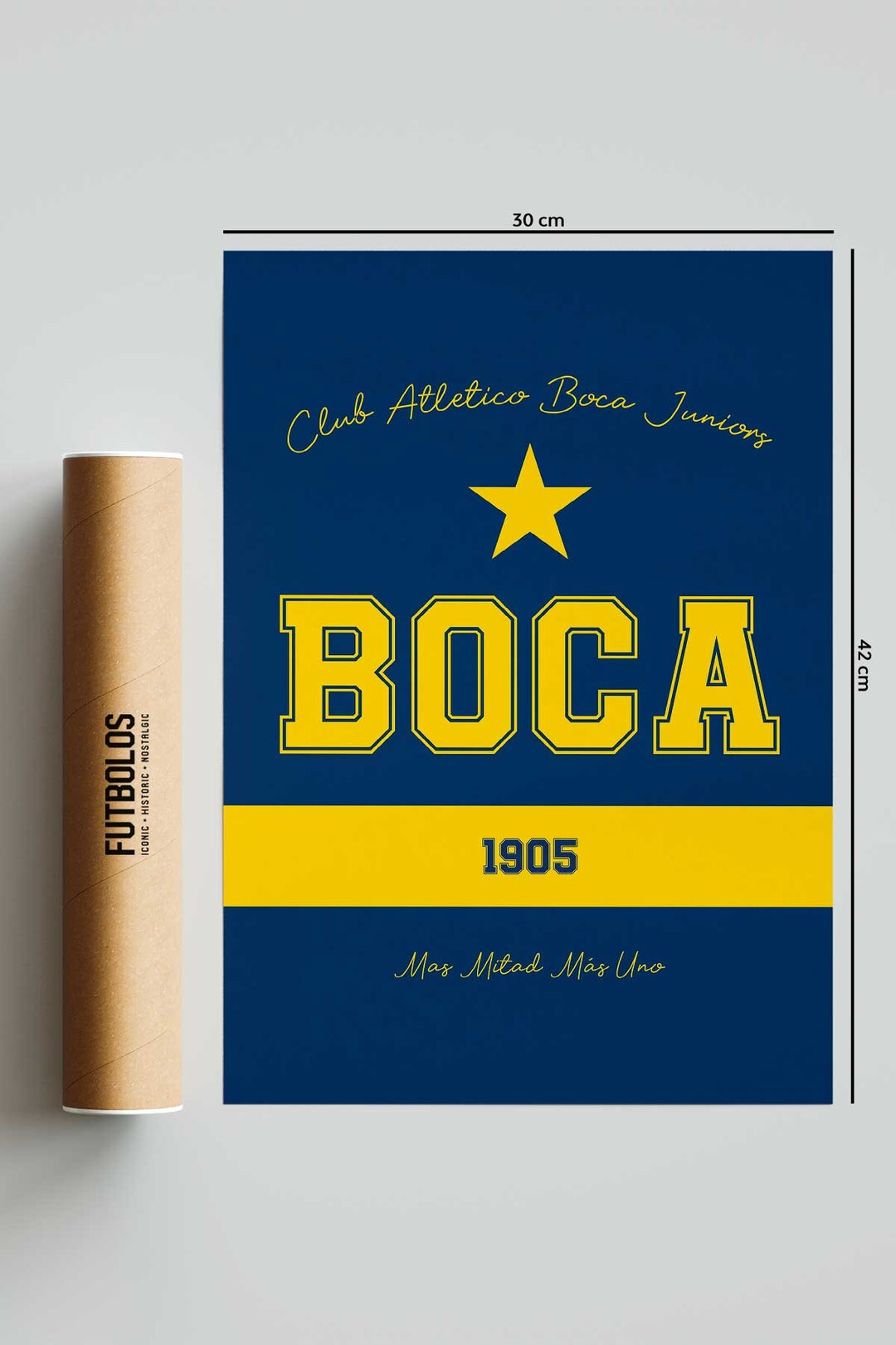 Boca Juniors 30x42 Cm. Unframed Typographic Poster Print - Etsy