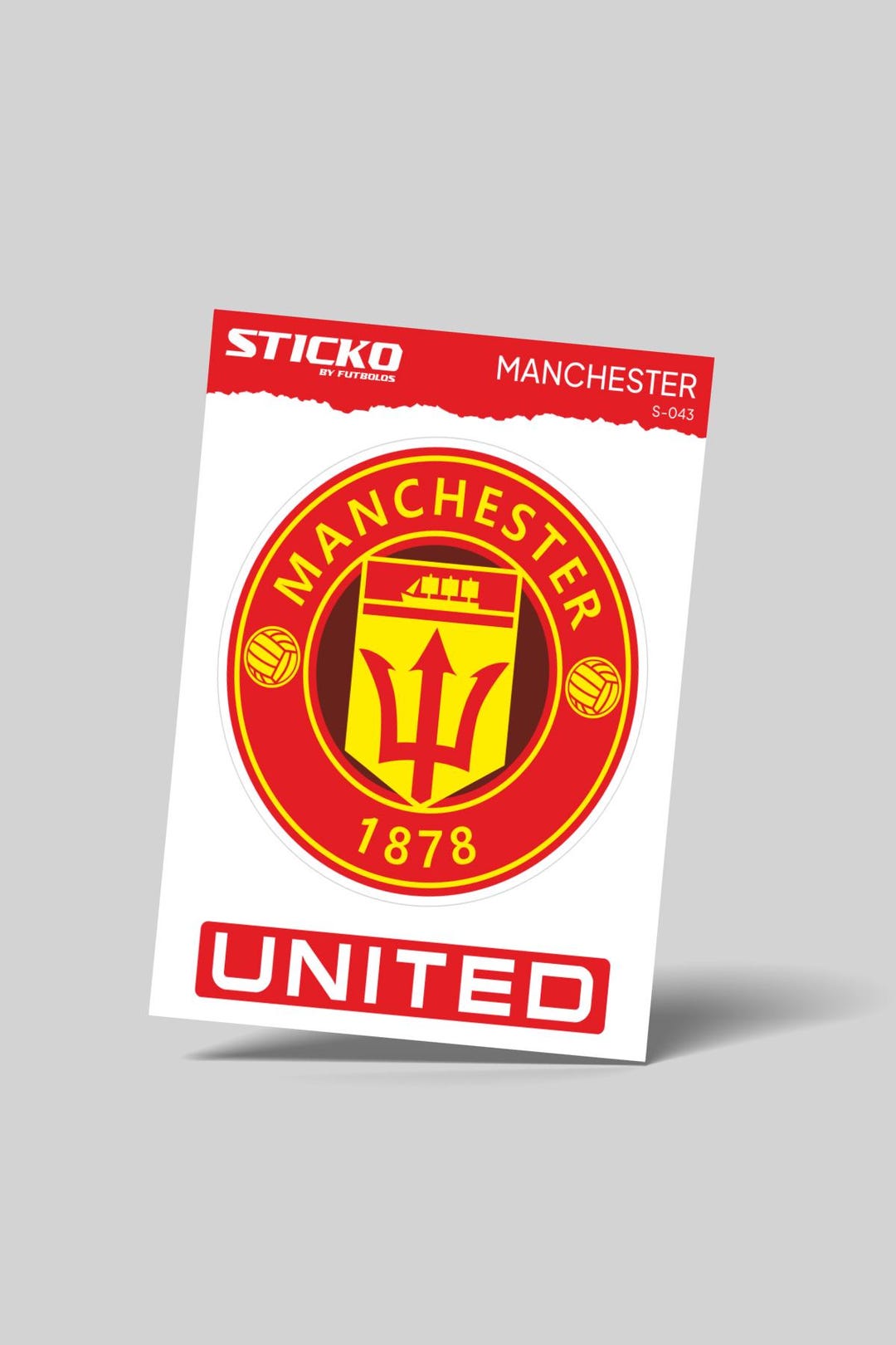 Manchester United Redesign Logo Sticker Football Fan's Collectible ...