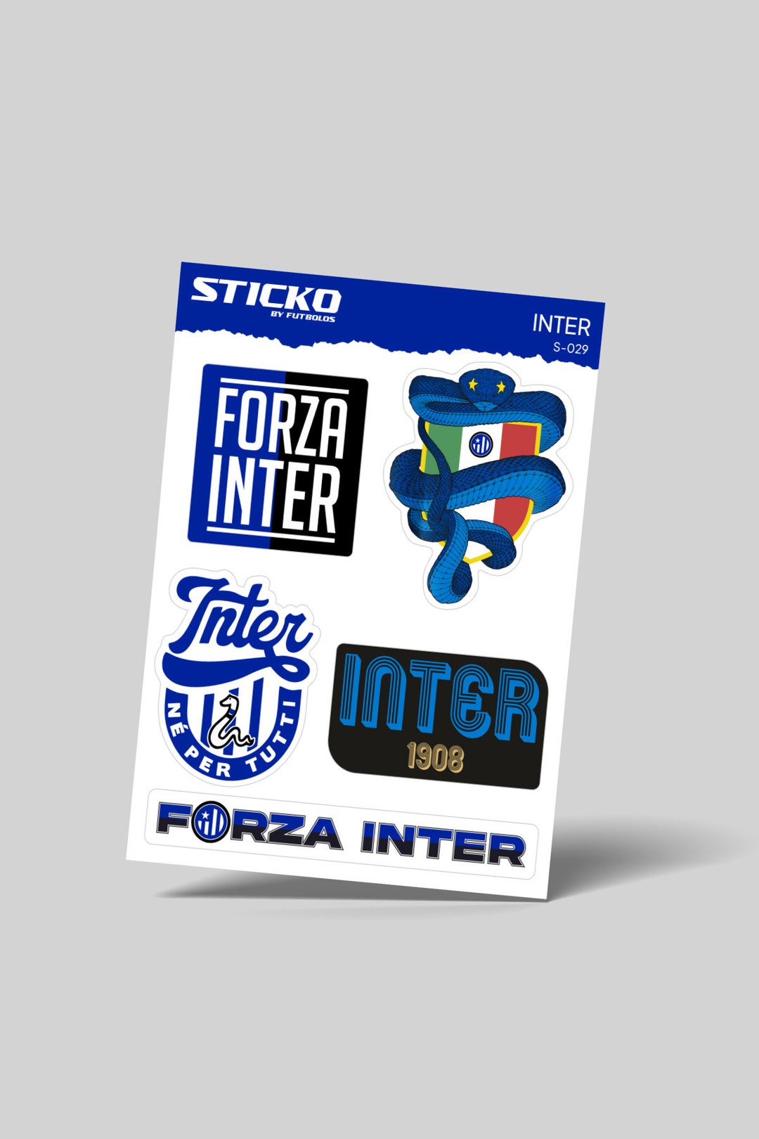 Forza Inter Inspired Sticker Set Football Fan's Collectible Decals ...