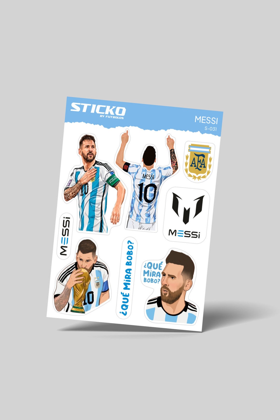 Lionel Messi Argentina World Cup Champion High Quality Durable Sticker ...