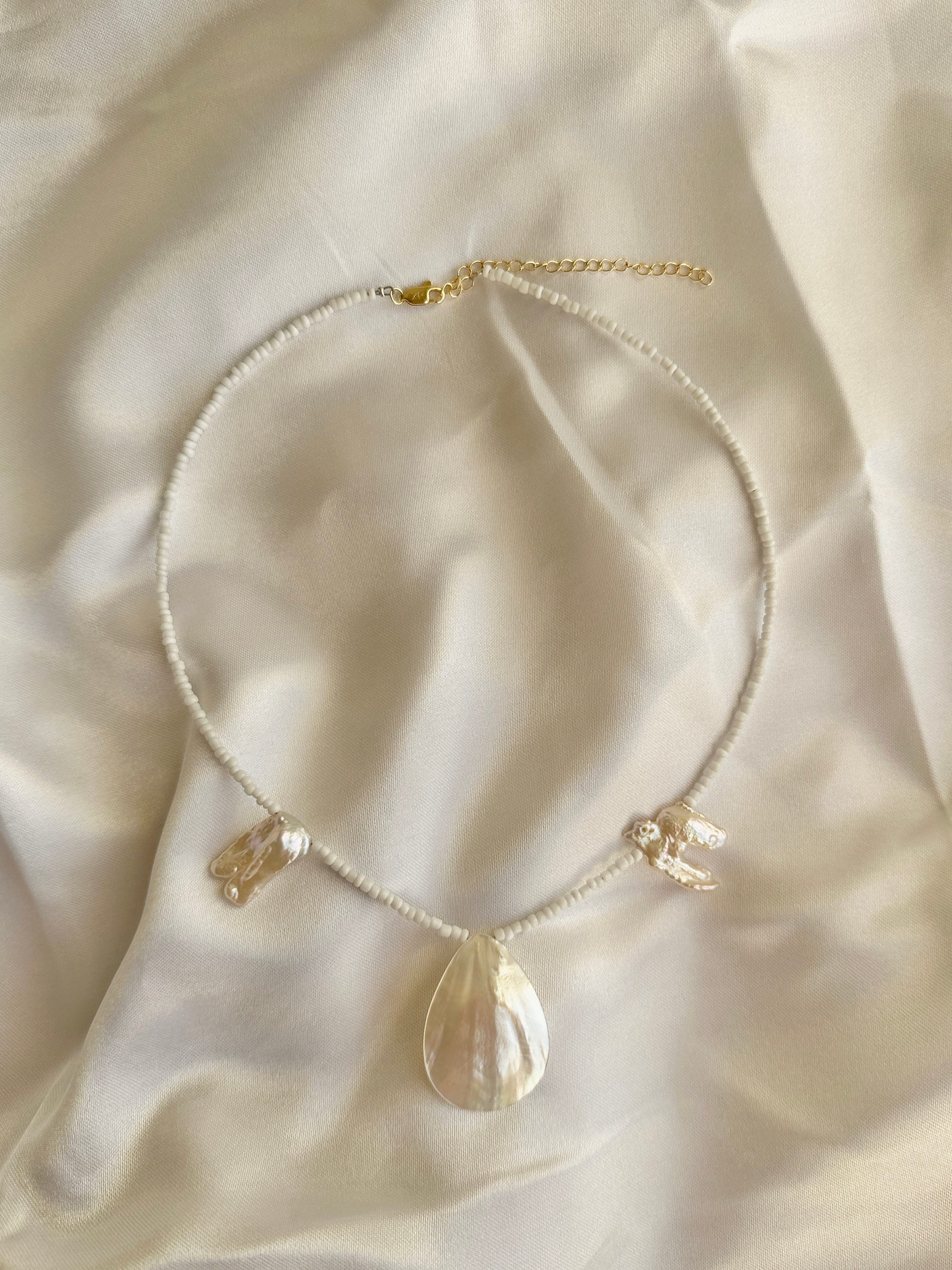Baroque Keshi Freshwater Pearl Shell Pendent Necklace - Etsy