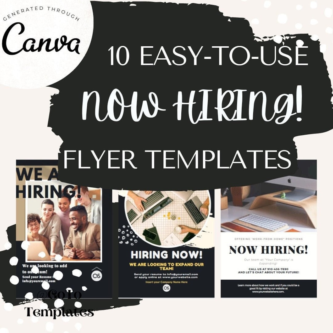 Now Hiring!- Flyer Templates - Fully Editable! VOL. 2 (10 Count) - Etsy