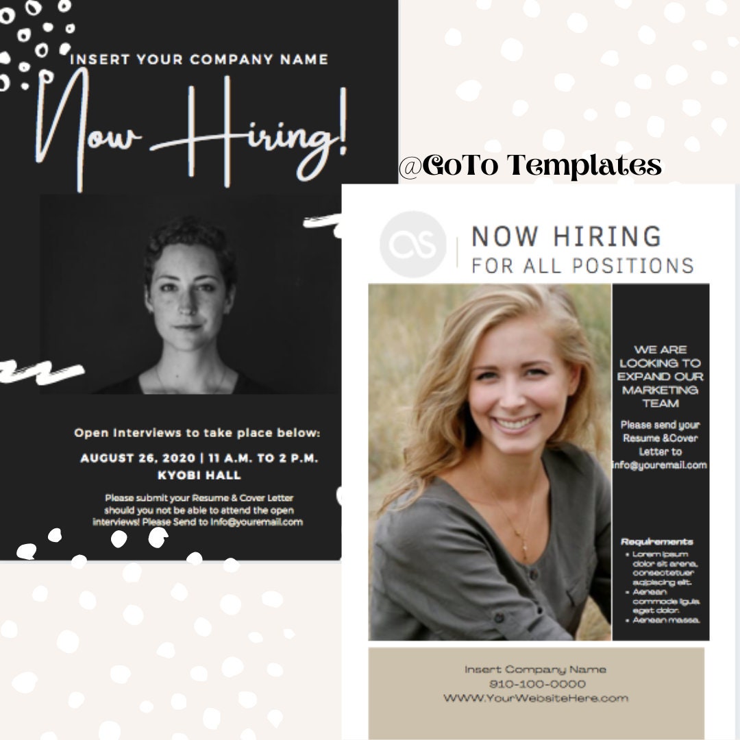 Now Hiring!- Flyer Templates - Fully Editable! VOL. 2 (10 Count) - Etsy