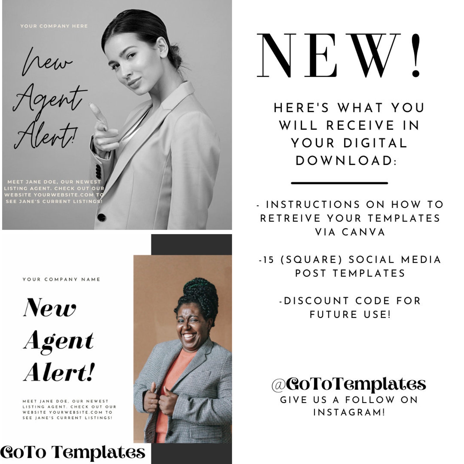 New Employee Introduction- Social Media Post Templates- 15 Count! - Etsy