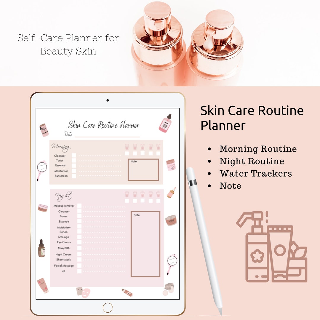 Beauty Skin Care Routine Planner, Self-care Skin Daily Planner for ...