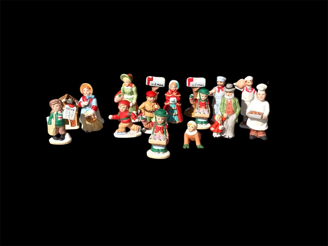 Lefton Christmas Figures Colonial Village Ceramic Holiday Decor ...