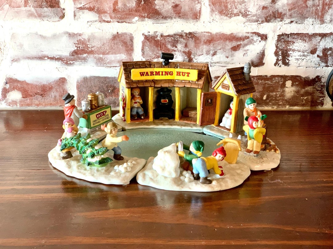 Lefton Warming Hut 7 Piece Set Colonial Village Christmas Town Holiday ...