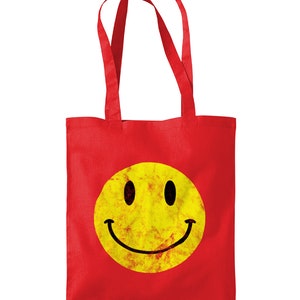 Acid Smile Face Tote Bag, Happy Face Bag, Smile Face Bag, Acid House ...