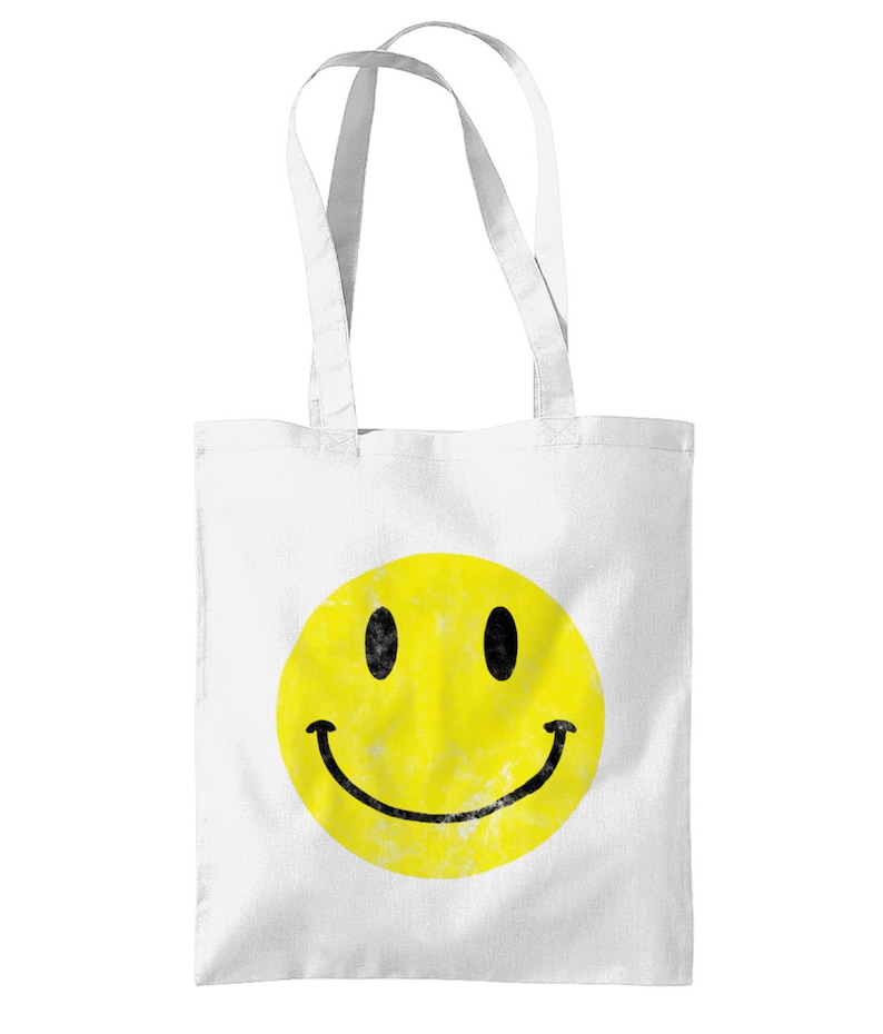 Acid Smile Face Tote Bag, Happy Face Bag, Smile Face Bag, Acid House ...