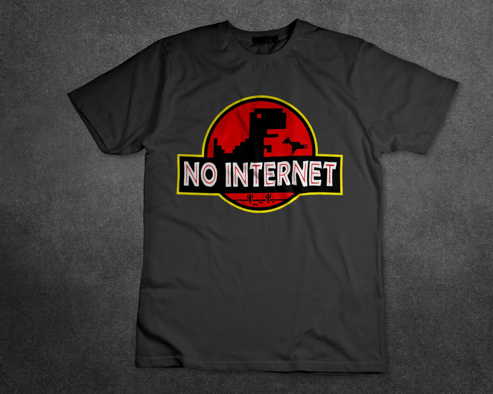 No Internet Jurassic Park Inspired Sticker Clipart (SVG, PNG & EPS ...