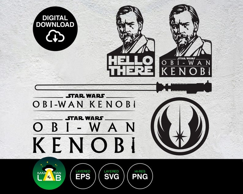 Obi Wan Kenobi SVG | Star Wars Decal, Cricut, Stencil (digital Download ...