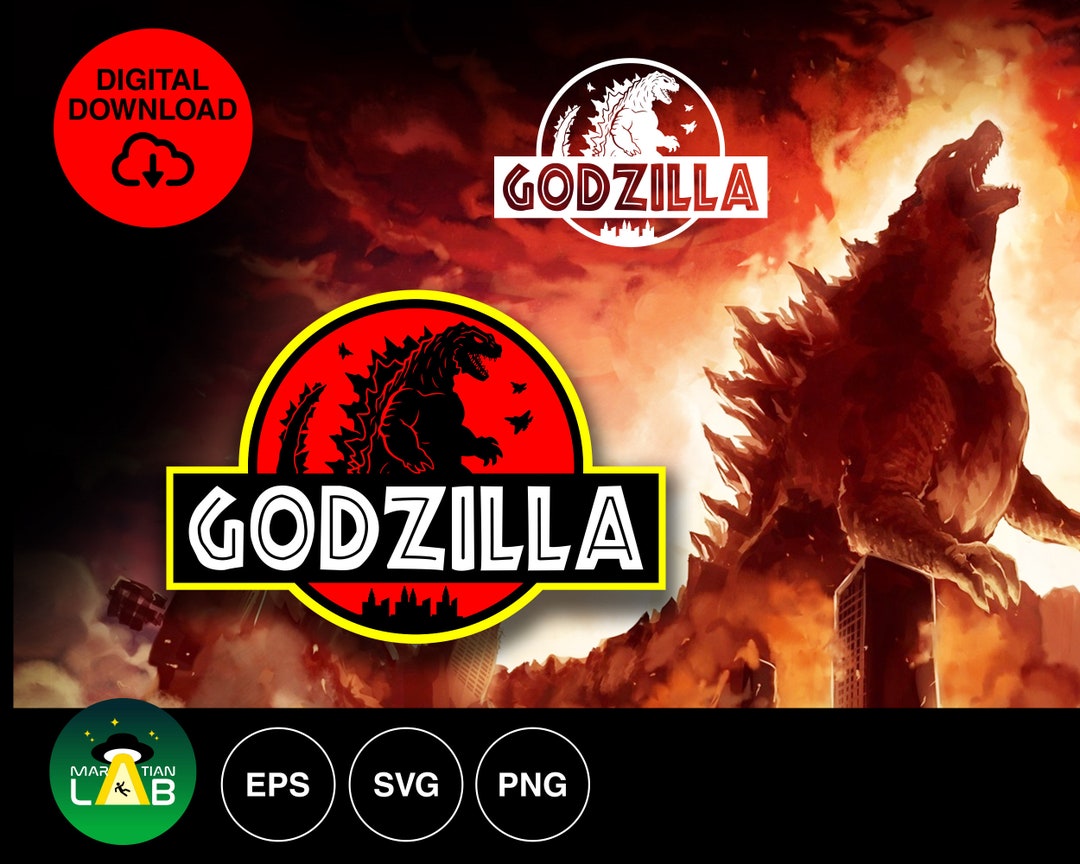 Godzilla Roar Vector | Decal | Stencil Cricut SVG, EPS & PNG File Ready ...