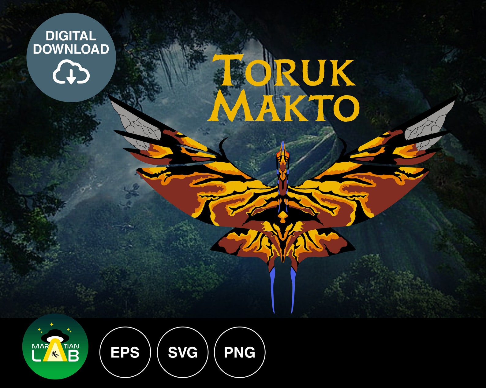 Avatar Toruk Makto Creature Vector Decal Stencil Cricut SVG, EPS & PNG ...