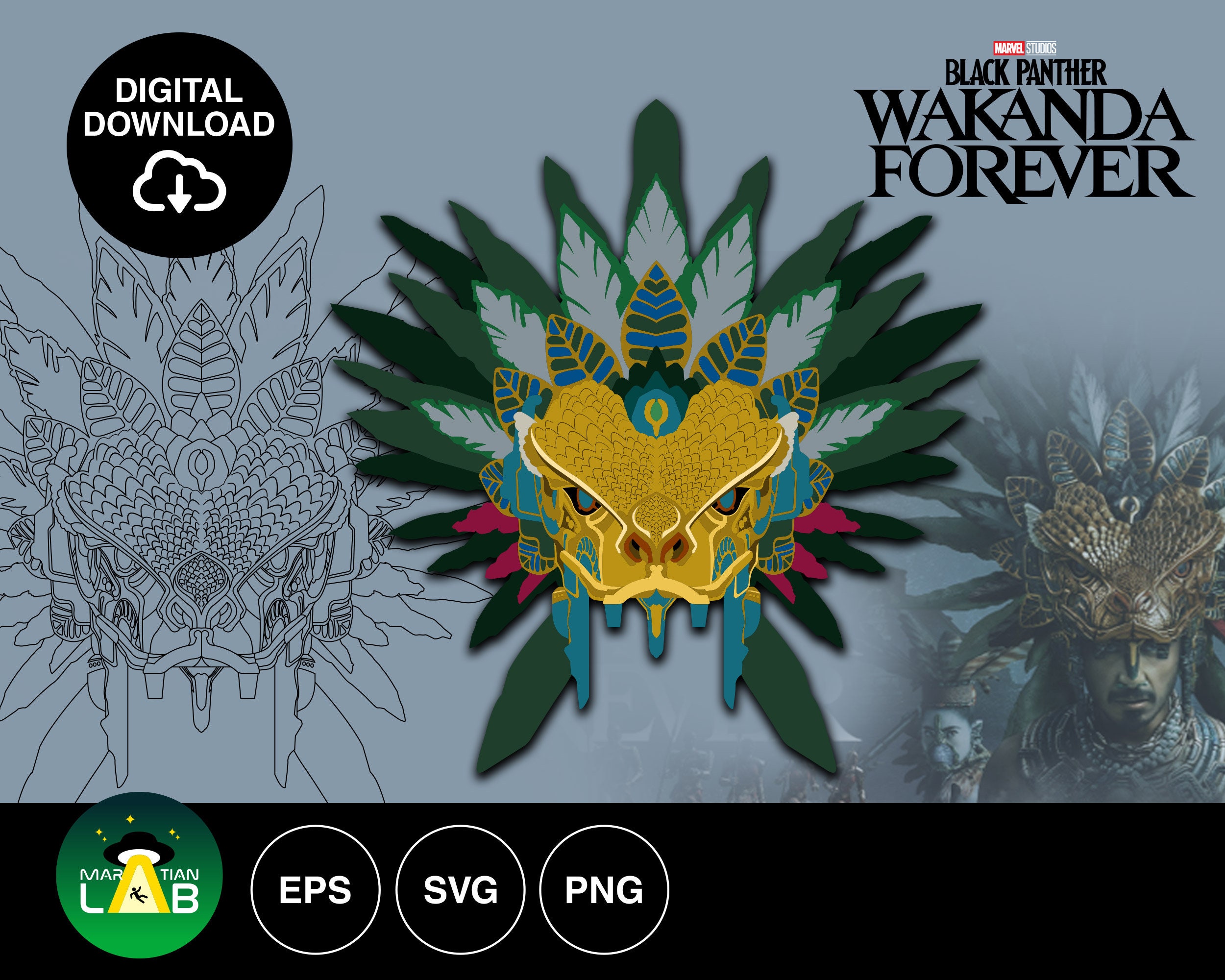 King Namor Wakanda Forever Head Wear Vector Decal Stencil - Etsy