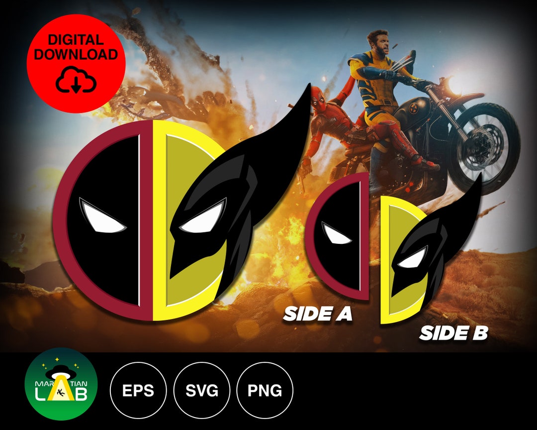 Deadpool Vs Wolverine Vector Decal Stencil Cricut SVG, EPS & PNG File ...