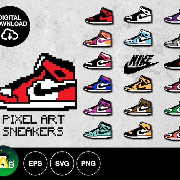 Air Jordan Pixel Art - Etsy