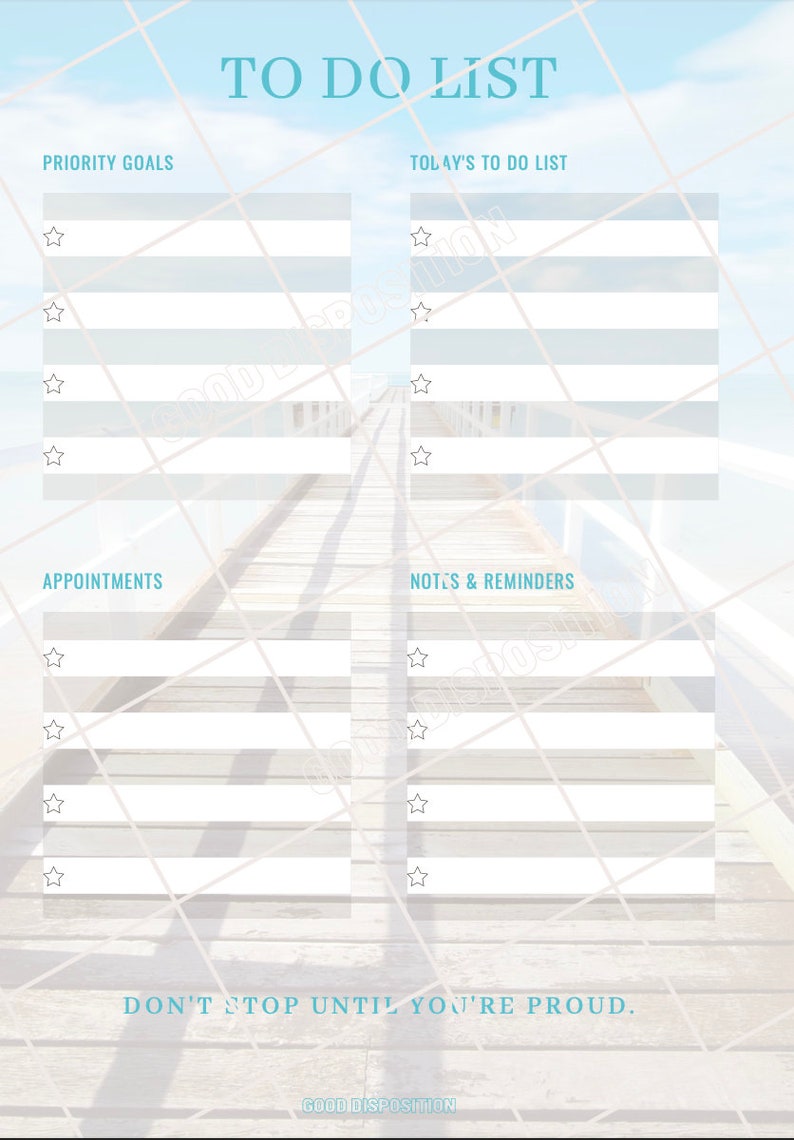 To Do List Daily Printable With Motivational Quotes PDF - Etsy