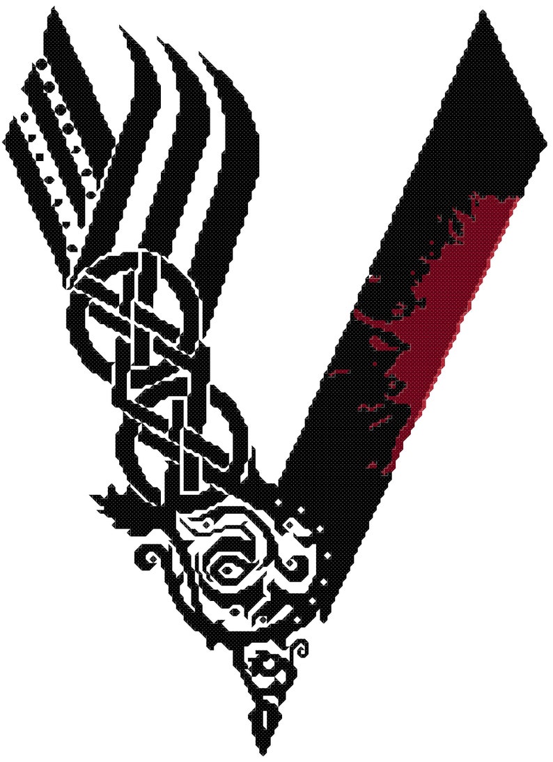 Viking V Logo Cross Stitch Pattern Chart Graph - Etsy