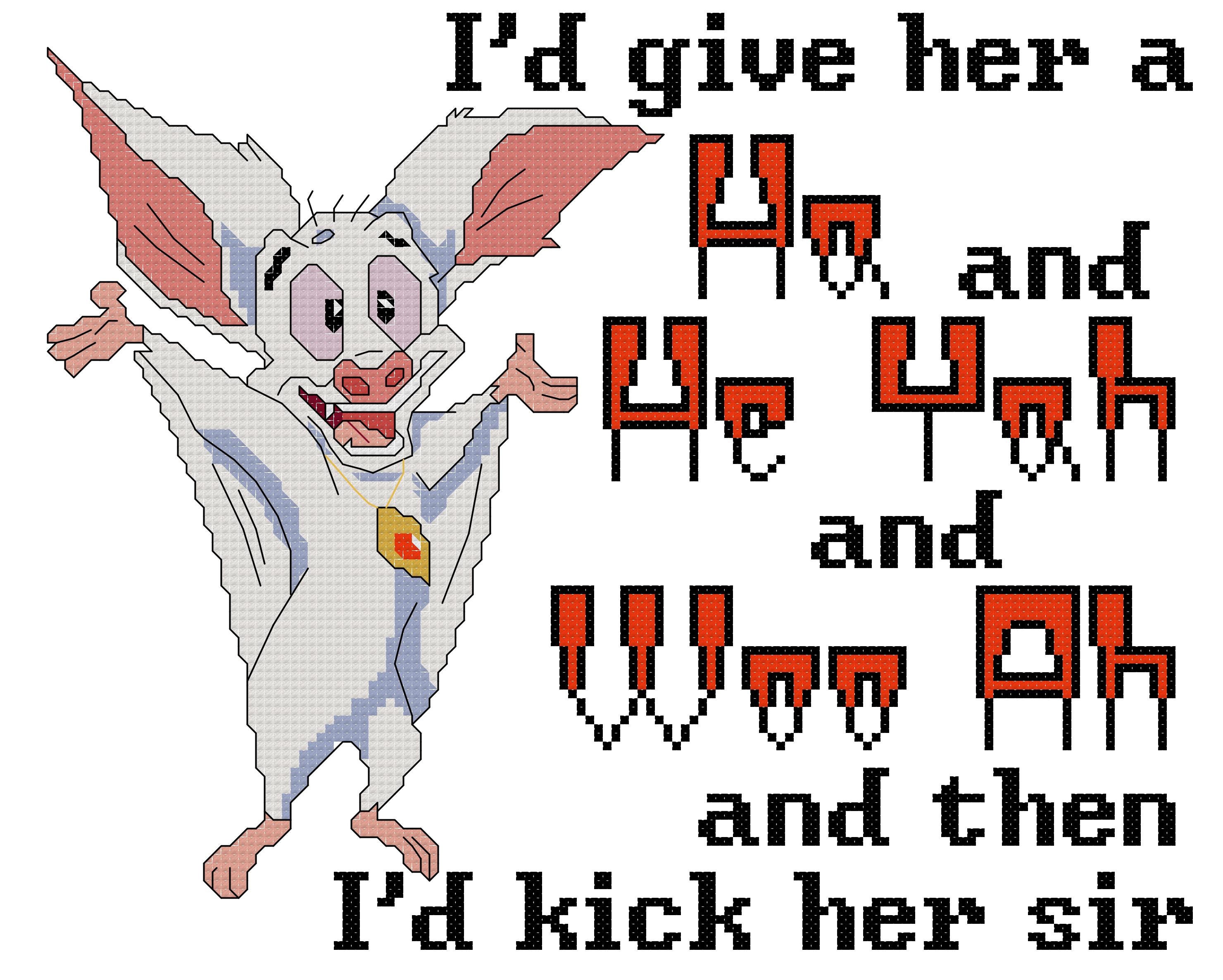 Anastacia Bartok Hee Yah Quote Cross Stitch Pattern, Graph, Chart - Etsy