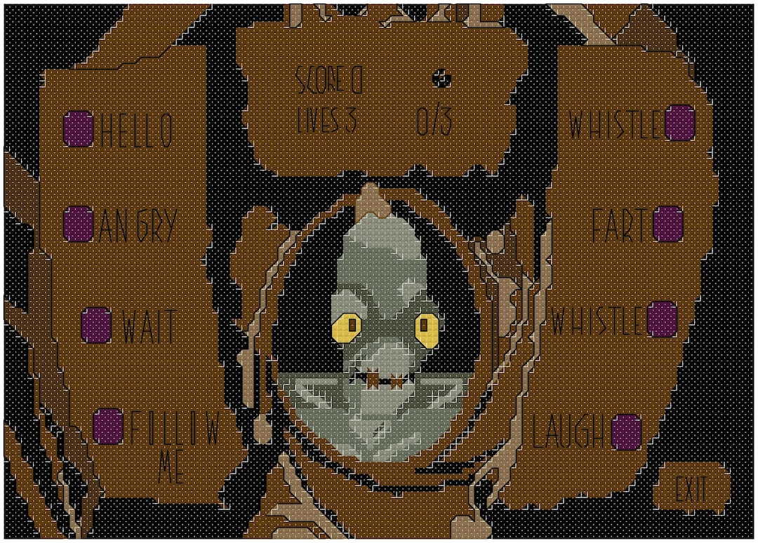 Abe Oddworld Speech Screen Cross Stitch Pattern, Chart, Graph - Etsy