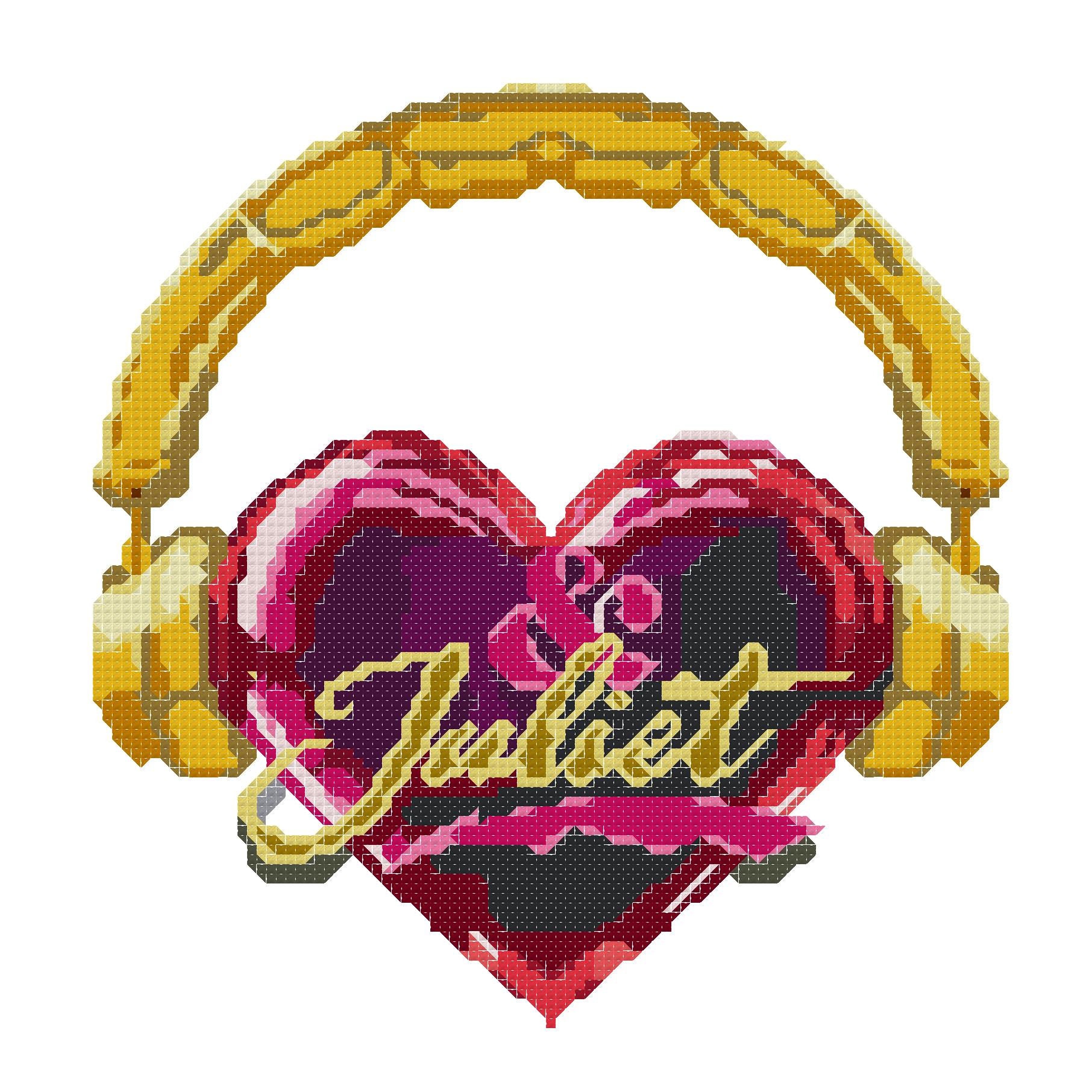 The Musical "& Juliet" Logo Cross Stitch Pattern Graph Chart - Etsy