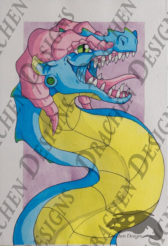 Digital Prints Genderqueer LGBT Dragon Bust Prints etna.com.pe