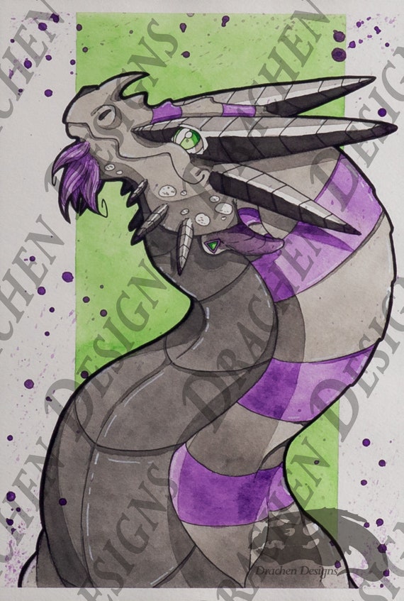 Digital Prints Genderqueer LGBT Dragon Bust Prints etna.com.pe