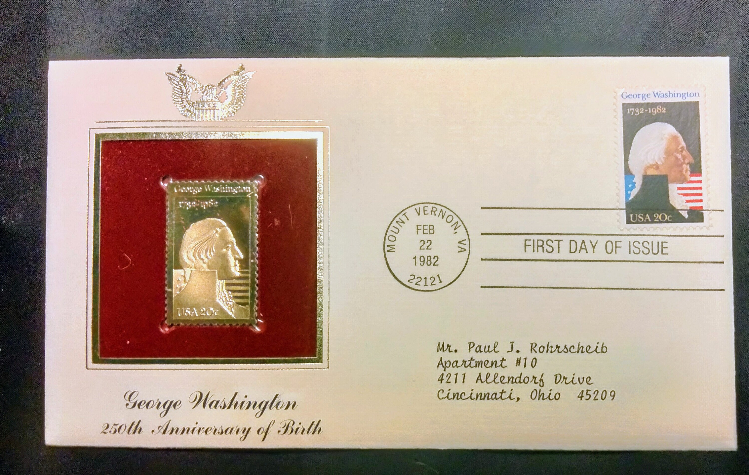 First Day of Issue George Washington 250th Anniversary Stamp - Etsy