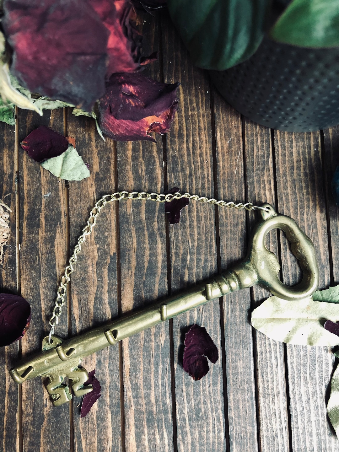 Brass Keyholder Vintage Key Wall Decor Brass Wall Decor Brass Key Ring ...