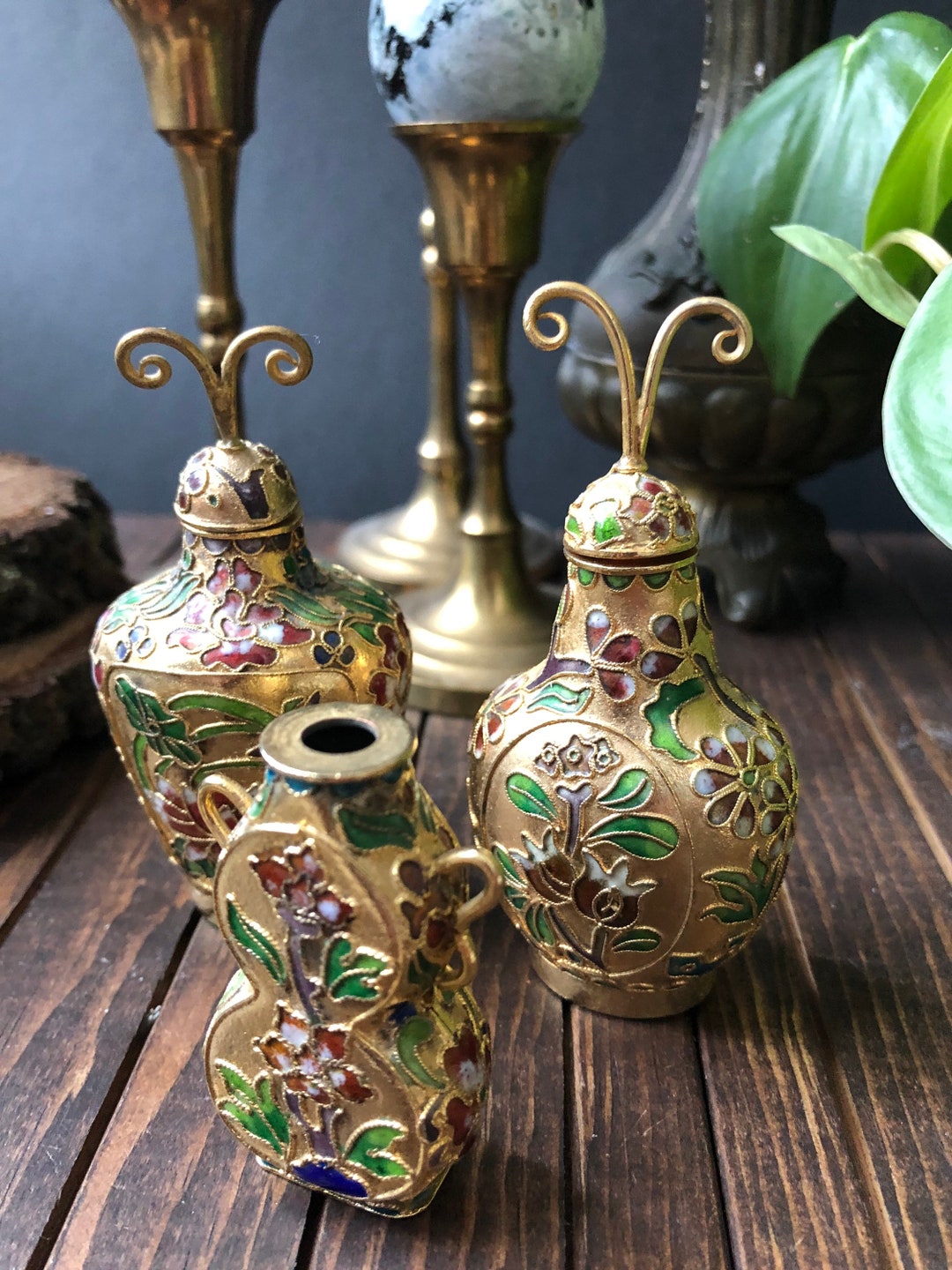 Gold Mini Potion Bottles Vintage Bottles Mini Gold Bottles Charms Gold ...