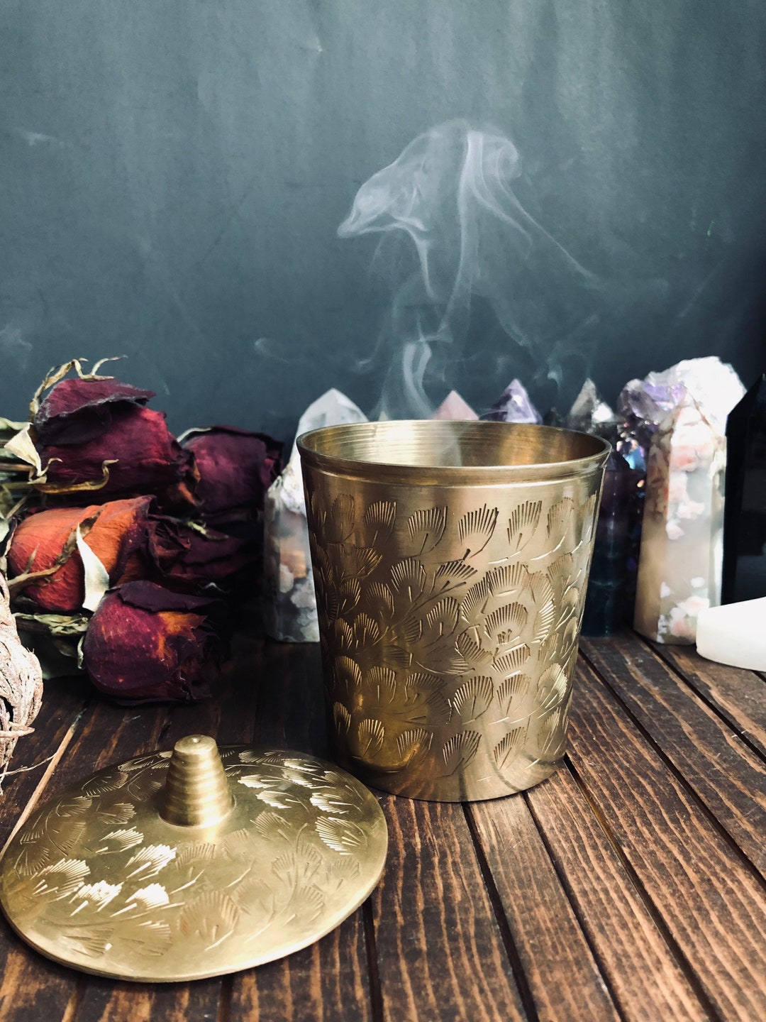 Vintage Brass Jar With Lid Brass Jar Vintage Brass Cookie Jar Vintage ...