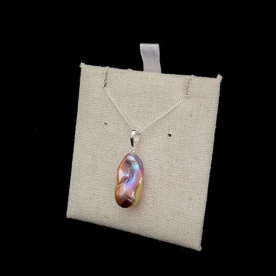 The Tear of Mermaid Necklace With Natural Baroque Pearl (18 X 12 Mm ...