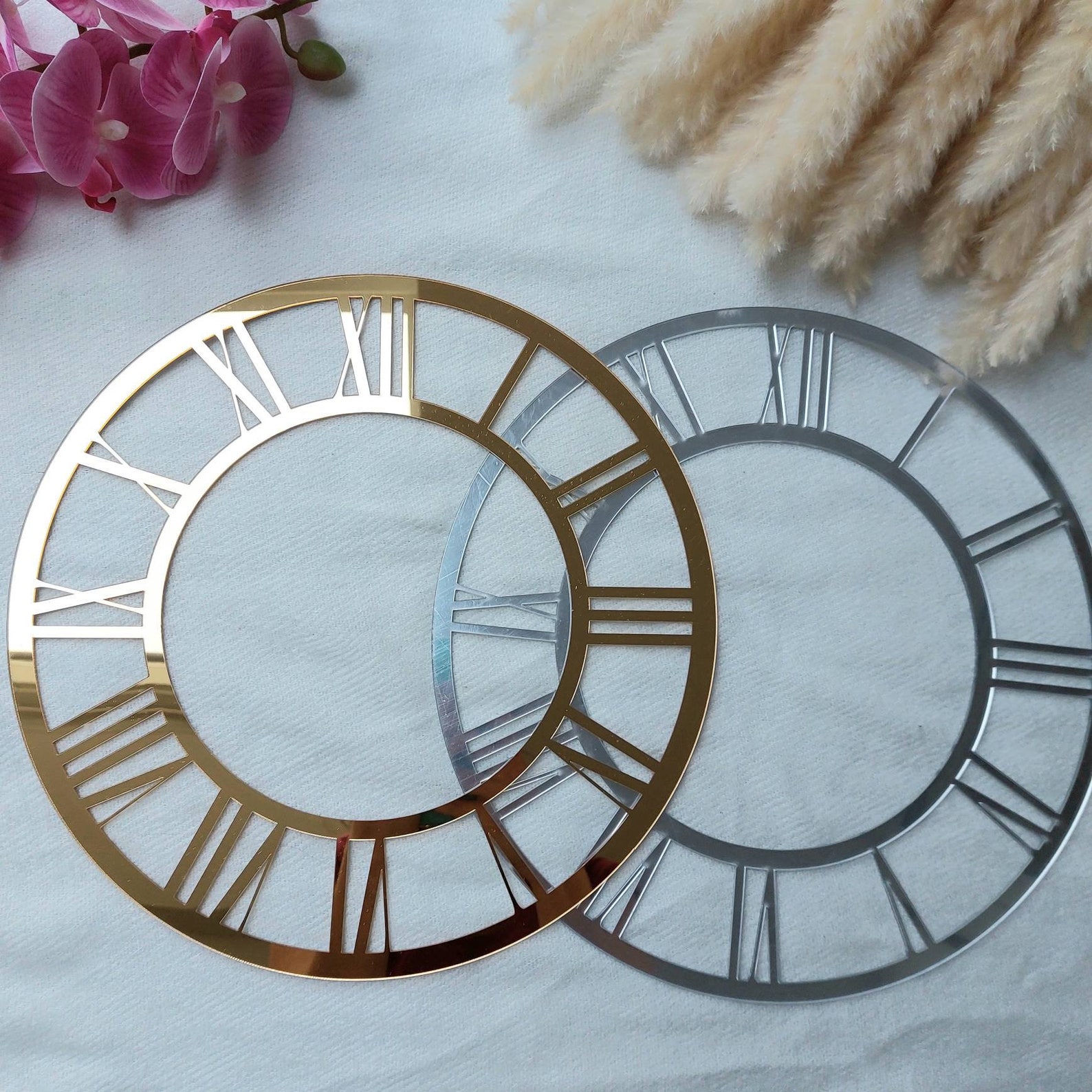 Clock Face Gold Silver / 20 Cm / 25 Cm / 30 Cm / Clock Face / Acrylic ...