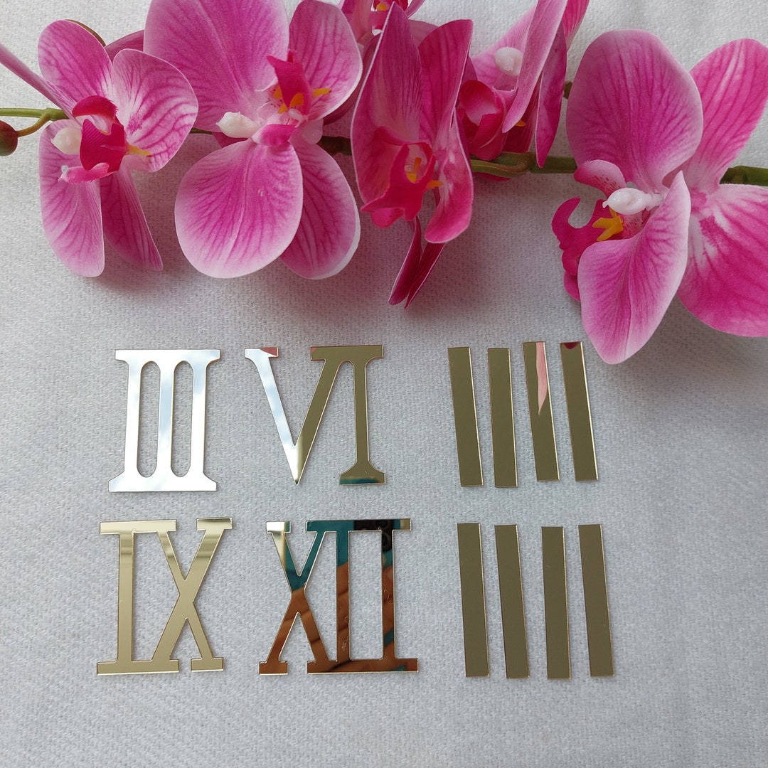 Self-adhesive Roman Numerals / 5 Cm / Acrylic Glass / Dial / - Etsy