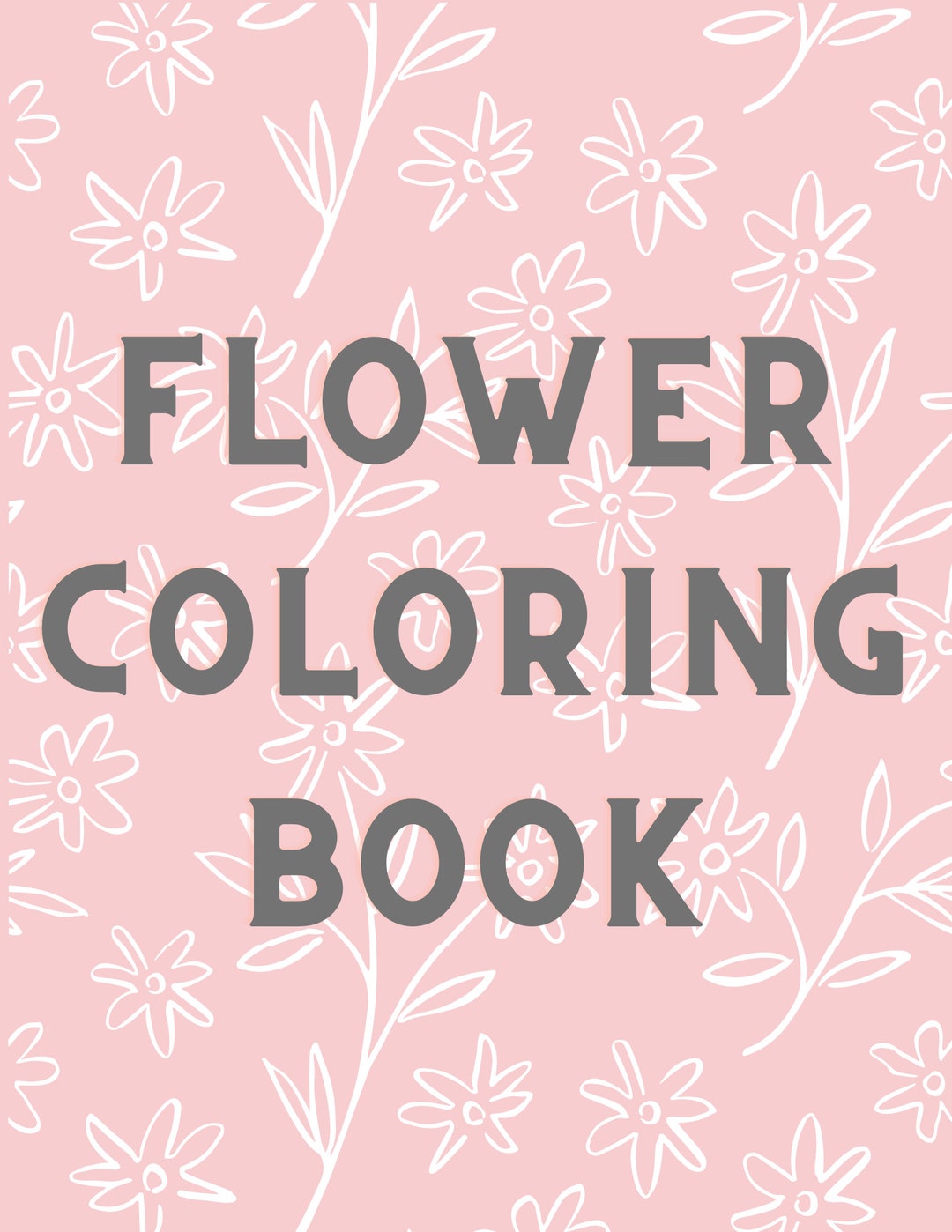 40 Flower Coloring Pages - Etsy